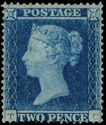 Stamp: Two Penny Blue (Queen Victoria) (United Kingdom of Great Britain ...