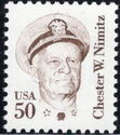 Stamp: Chester William Nimitz (United States of America(Great Americans ...