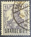 Stamp: Germania, overprinted SAARGEBIET (Germany, Saarland(French ...