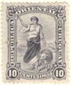 Stamp: Shepherdess, Sheep (Ovis aries) (Uruguay(Definitives 1900-1901 ...