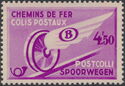 Selo: Railway Stamp: Winged Wheel with Surcharge (Bélgica(Parcel Post ...