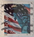 Stamp: Flag & Lady Liberty (United States of America(Flag and Liberty ...