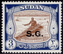 Stamp: Ambatch Canoe - Overprint "S.G." (Sudan(Views of Sudan (Official ...
