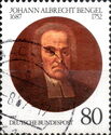 Stamp: Johann Albrecht Bengel (1687-1752) (Germany, Federal RepublicMi ...