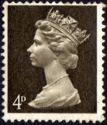 Stamp: Queen Elizabeth II - 4d Predecimal Machin (United Kingdom of ...