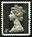 Stamp: Queen Elizabeth II - 4d Predecimal Machin (United Kingdom of ...