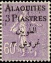 Stamp: Semeuse overprinted and Syrian surcharge (Alaouites(France ...