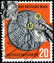 Stamp: Coat side of a 5-DM piece (Germany, Federal Republic(10 years ...