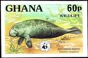 Stamp: African Manatee (Trichechus senegalensis) (Ghana(WWF Wildlife ...