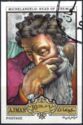 Stamp: Head of Jeremiah, by Michelangelo (Ajman(Paintings by ...