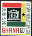 Stamp: UNESCO Emblem (Ghana(20th Anniversary of UNESCO) Mi:GH 278A,Sn:GH 268,Yt:GH 257,Sg:GH 439