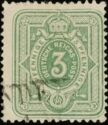 Stamp: Digit in oval, crown, PFENNIGE (German Realm(Digits, crown/eagle ...