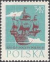 Briefmarke: Medieval Galleon and Modern Ships (Polen(400 Jahre ...
