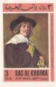 Stamp: Portrait of a Young Man Holding a Glove, by Frans Hals (Ras al ...
