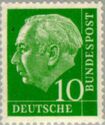Stamp: Prof. Dr. Theodor Heuss (1884-1963), 1st German President ...