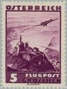 Stamp: Aircraft over Güssing Castle, Burgenland (Austria(Aircraft over ...